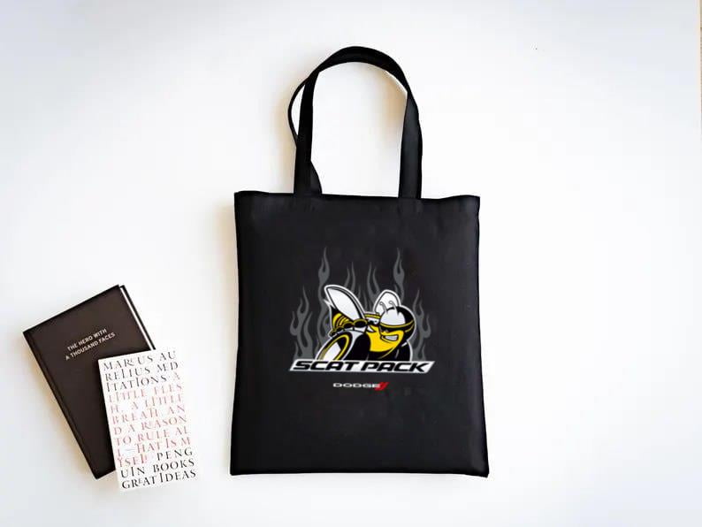 Angry Scat Pack Flames Dodge Charger Hellcat TOTE BAGS - Walmart.com