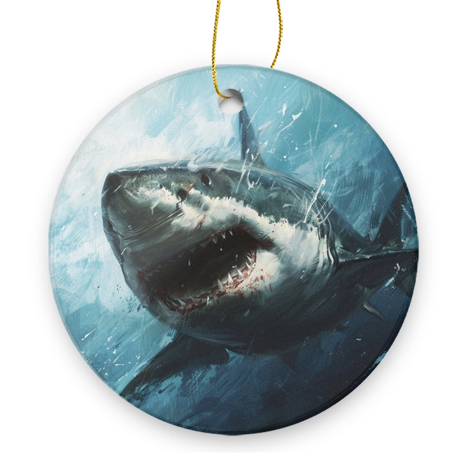Angry Shark Mouth Wide Open And Showing Sharp Teeth - Christmas ...