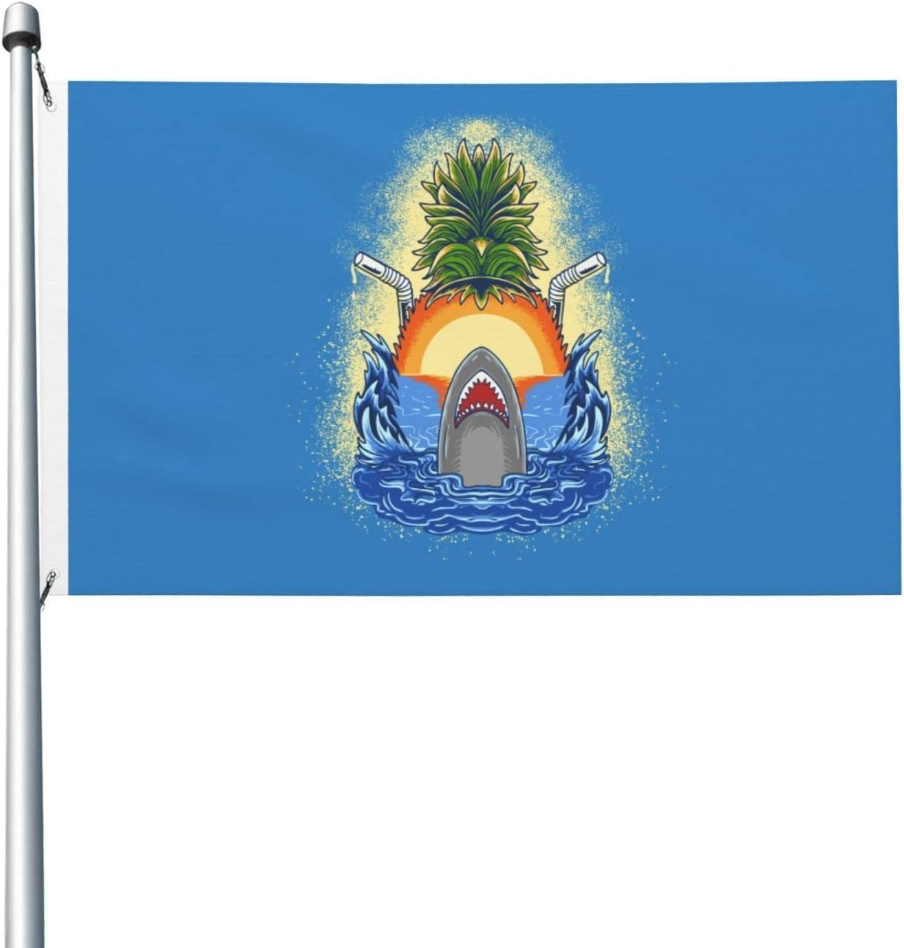 Angry Sharks Flag Outdoor Garden Flag Breeze Flag Home House Flags ...