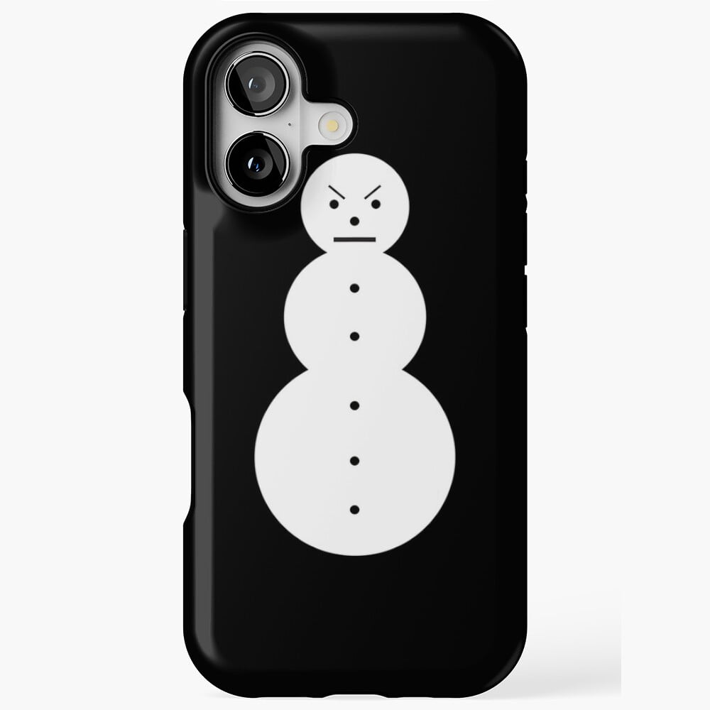 Angry Snowman Jeezy Meme Funny Holiday Humor Case for iPhone 17 11 12 ...