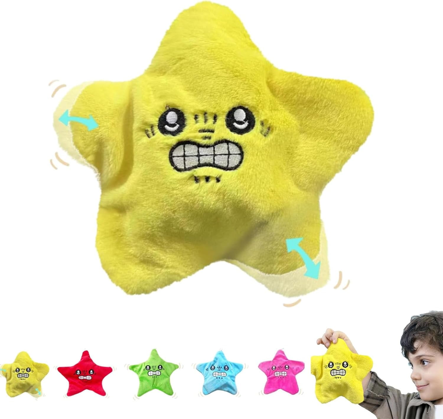 Angry Star Plush Moving,5 Colors Angry Starfish,Moving Chikawa Star ...