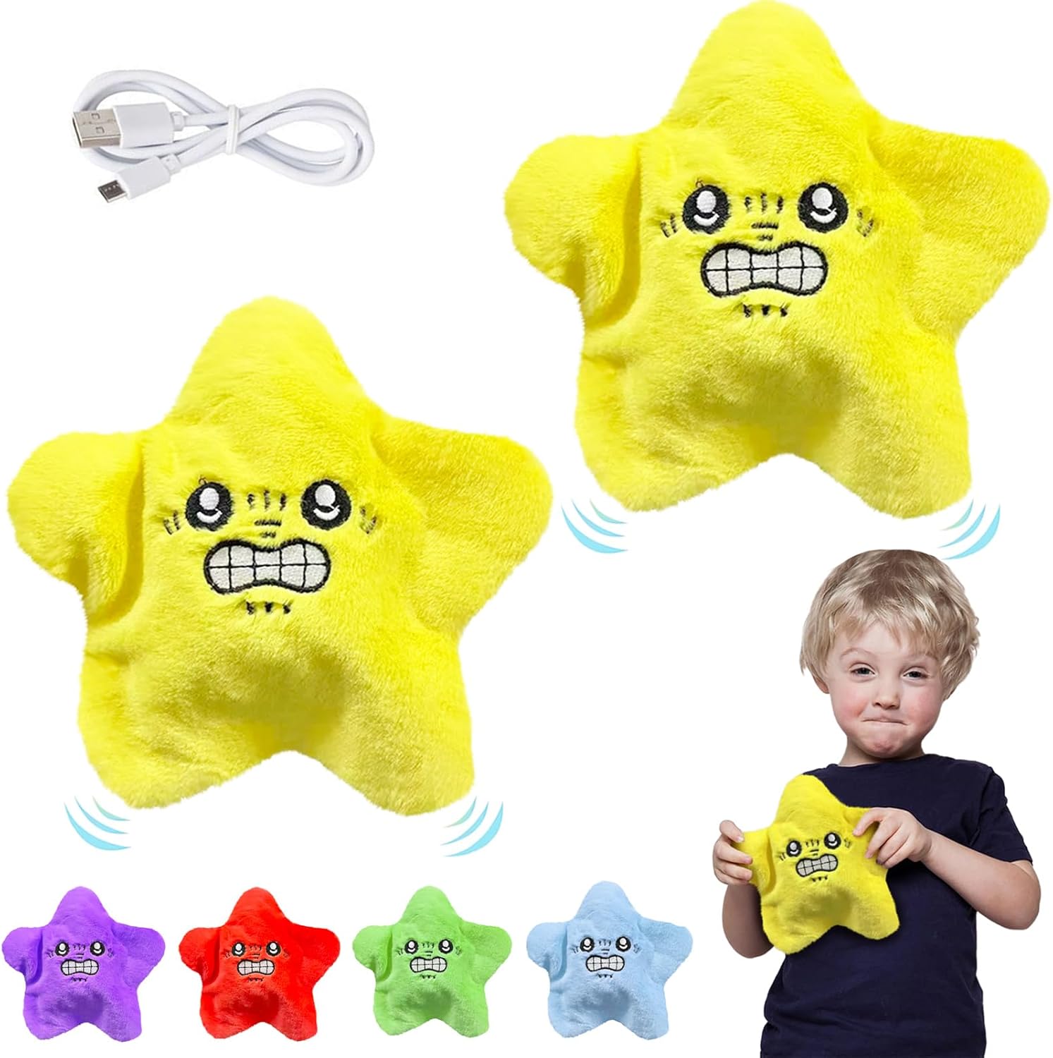 Angry Star Plush Moving, Angry Starfish Toy, 8in Moving Funny Angry ...