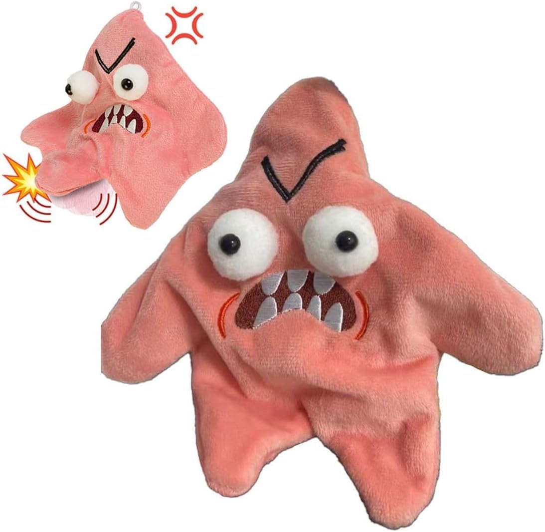 Angry Star Plush Moving, Angry Starfish Toy, Angry Star Face Plush ...