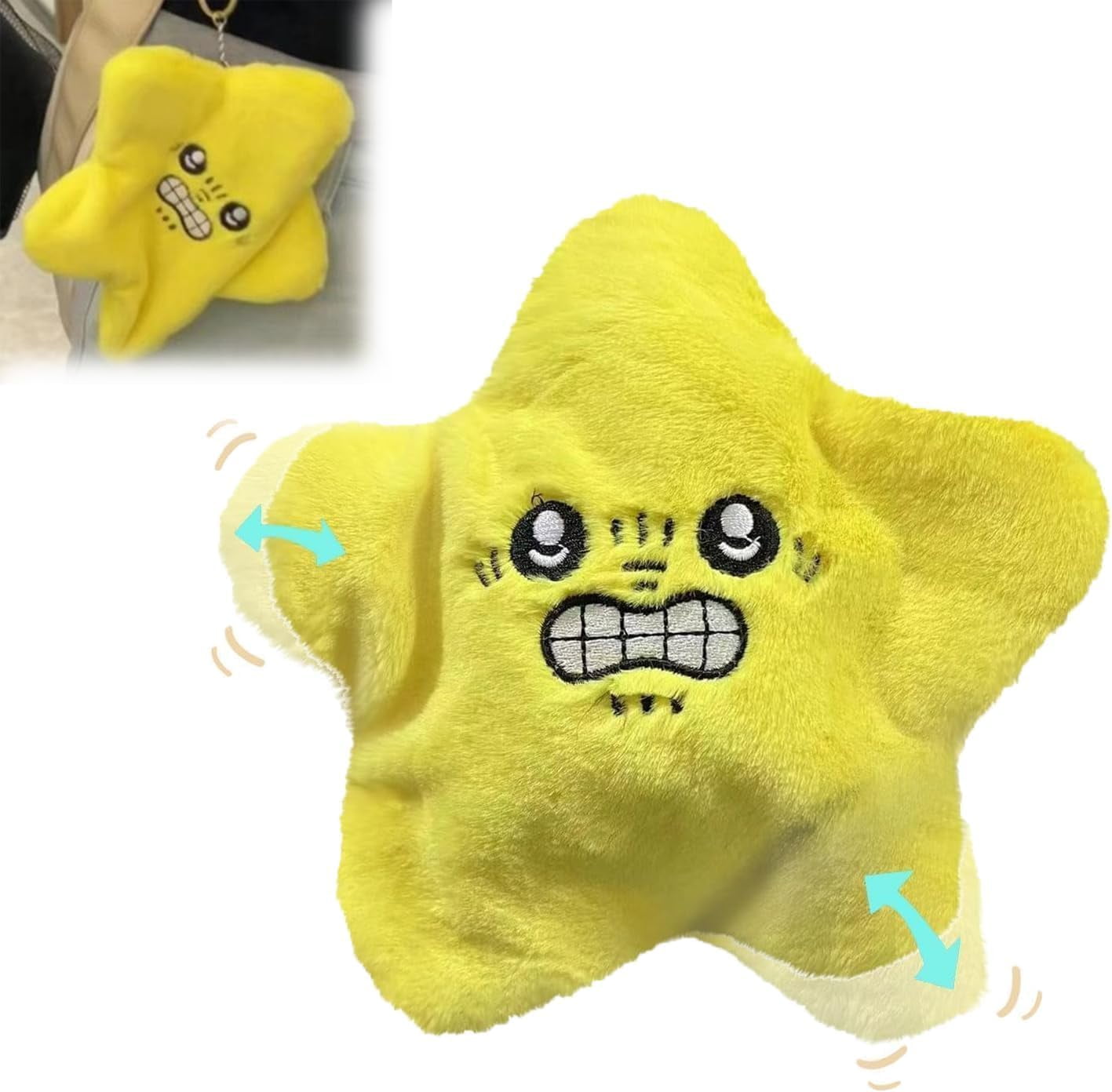 Angry Star Plush Moving, Angry Starfish Toy, Angry Star Face Plush ...