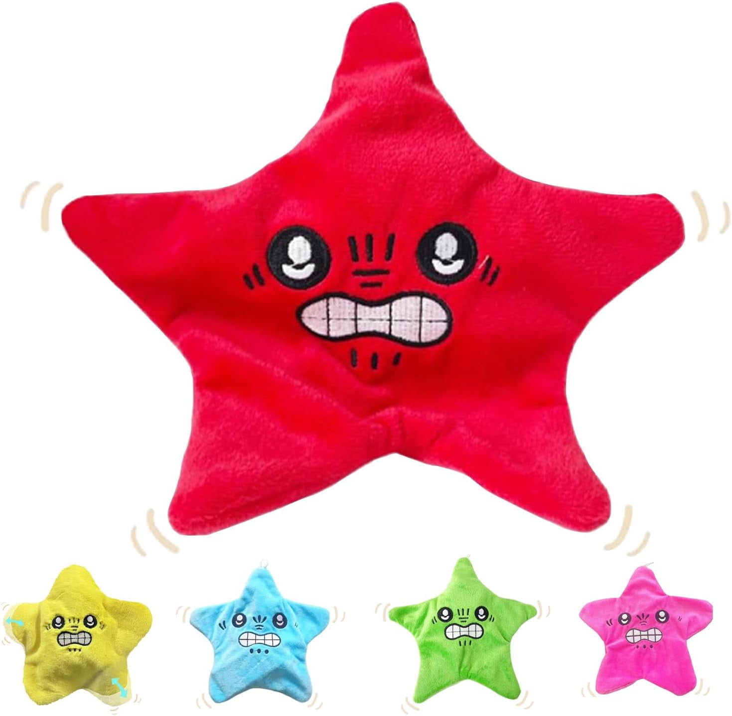 Angry Star Plush Moving, Moving Chikawa Star Plush, 5 Colors Angry ...