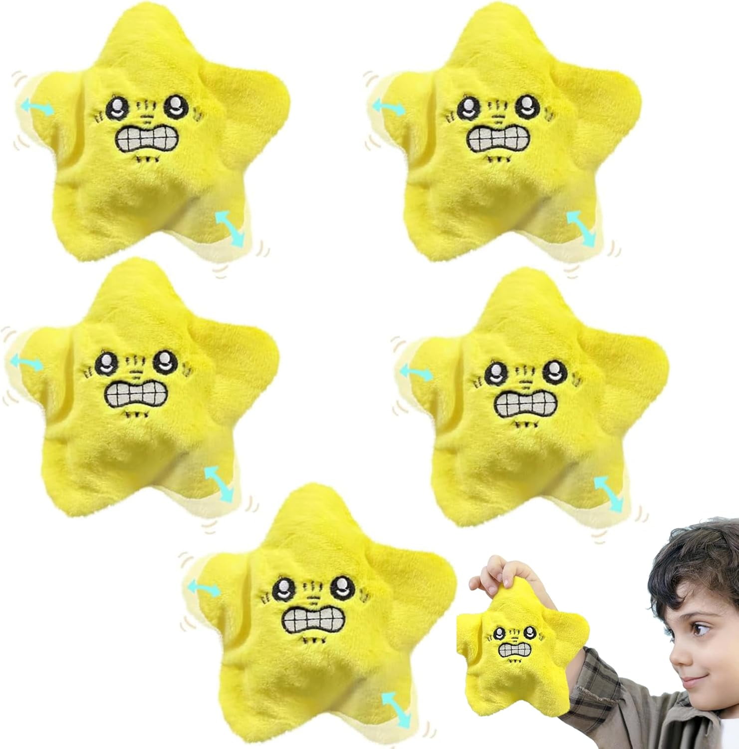 Angry Starfish Toy,8in Angry Star Plush Moving,Angry Starfish,Angry ...