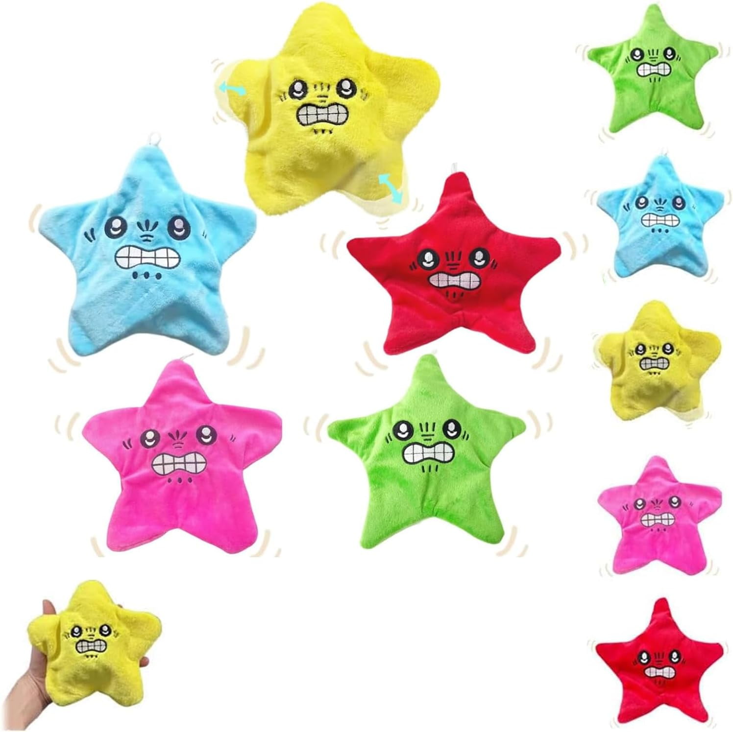 Angry Starfish Toy,Angry Star Plush Moving, 8'' Moving Chikawa Star ...