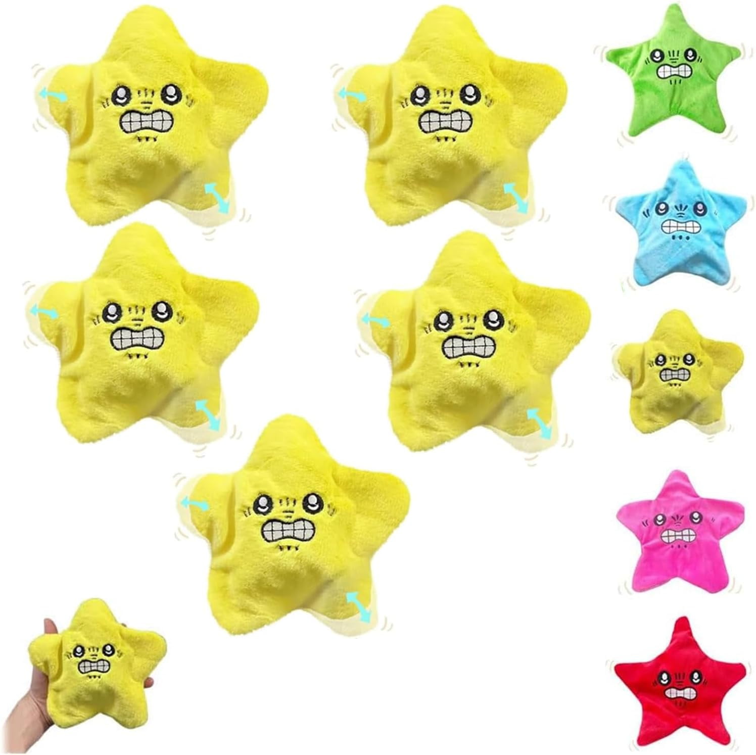 Angry Starfish Toy,Angry Star Plush Moving, 8'' Moving Chikawa Star ...