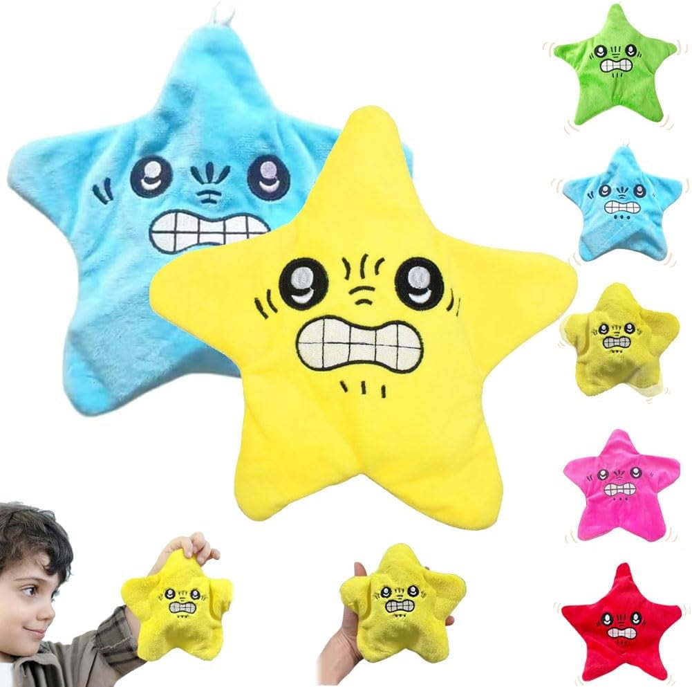 Angry Starfish Toy, Angry Star Plush Moving, 8in Angry Star Face Plush ...