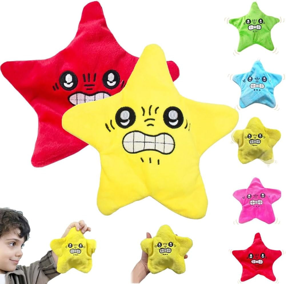 Angry Starfish Toy, Angry Star Plush Moving, 8in Angry Star Face Plush ...
