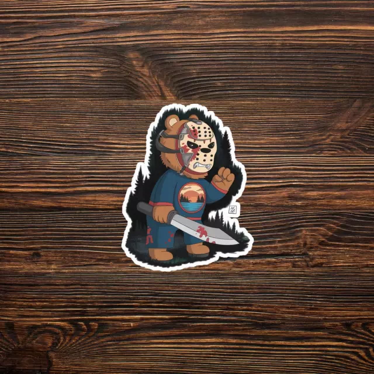 Angry Teddy Bear Horror Villain Sticker Creepy Cute Cartoon Decalphone ...