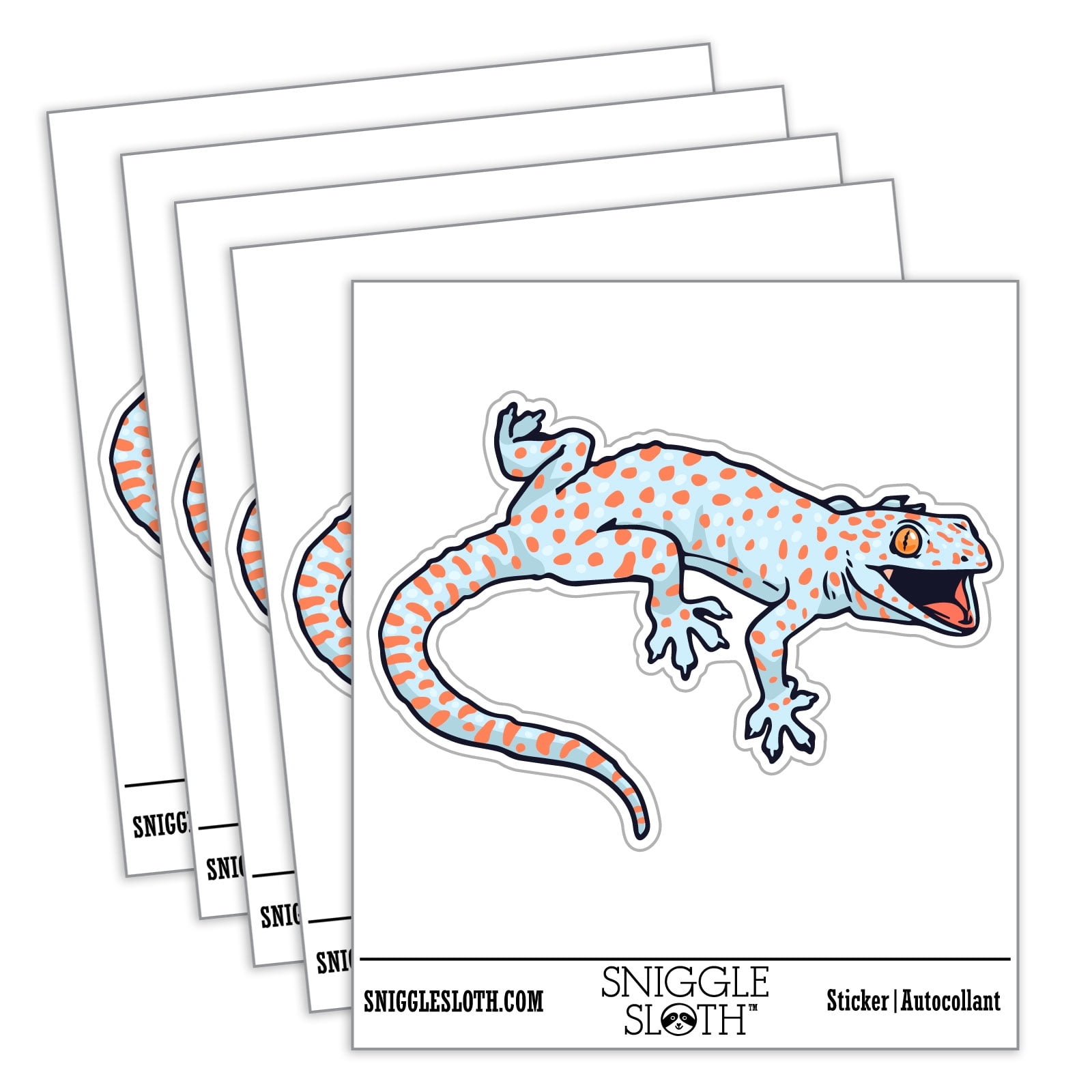 Angry Tokay Gecko Realistic Lizard Car Window Bumper Water Bottle Phone ...