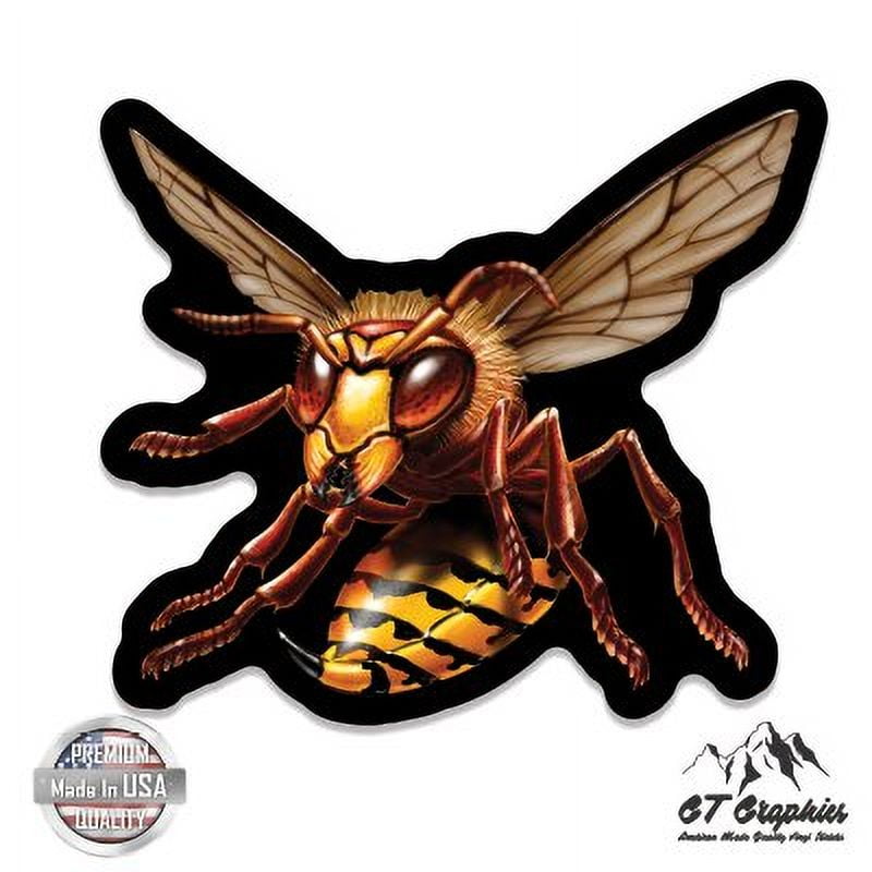 Angry Wasp Colorful - 3" Vinyl Sticker - For Car Laptop I-Pad Phone ...