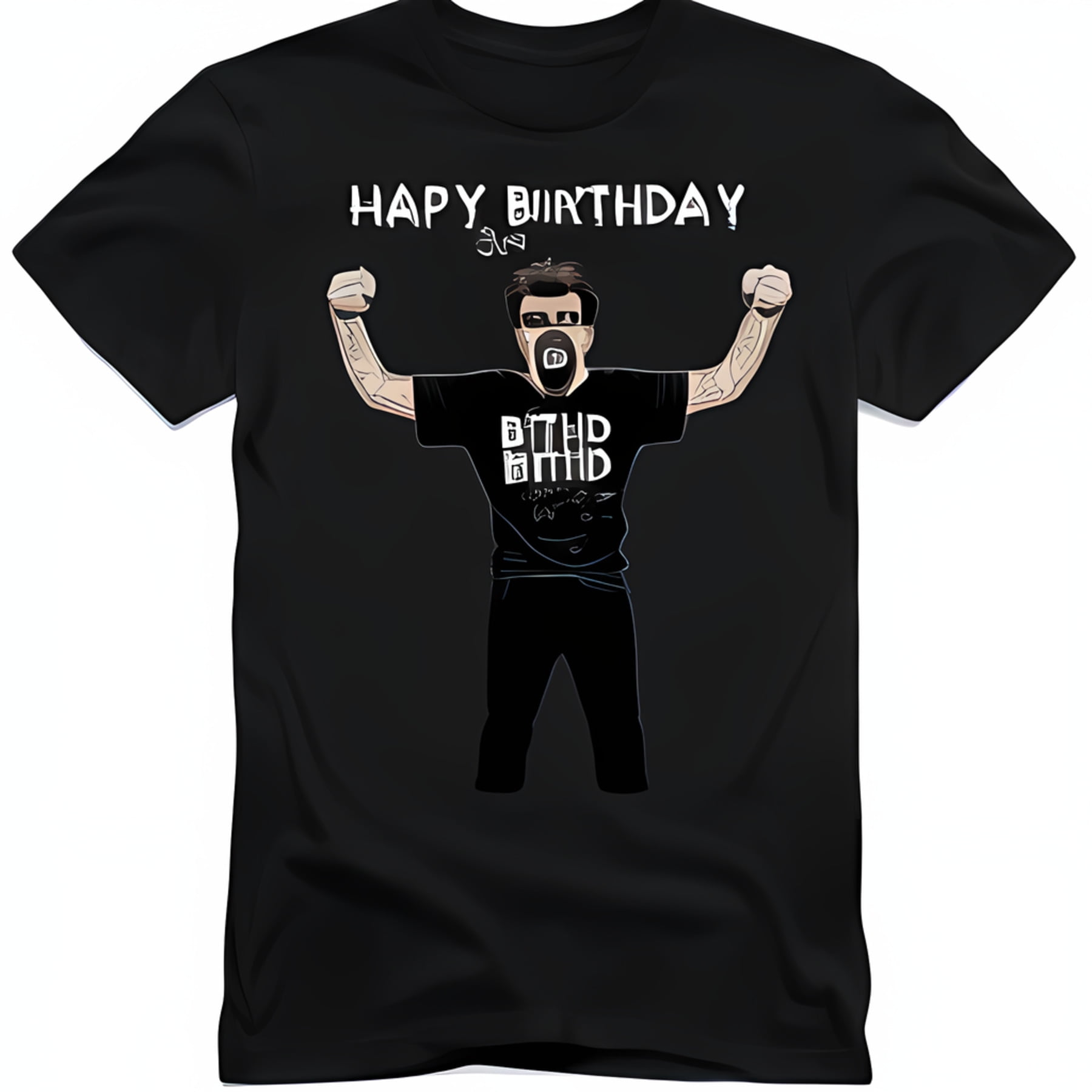 Angry Young Man Birthday Celebration T-Shirt Design Vector Illustration ...