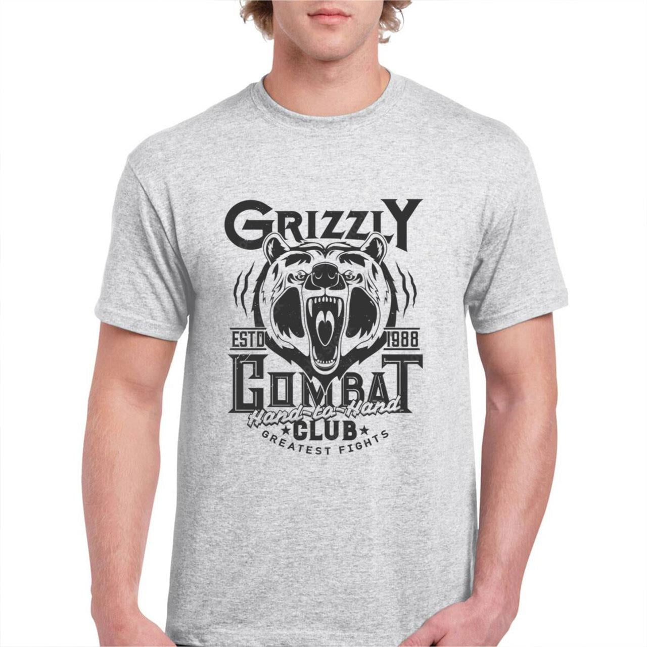 Angry bear mascot t-shirt print vector mockup. Roaring and showing ...