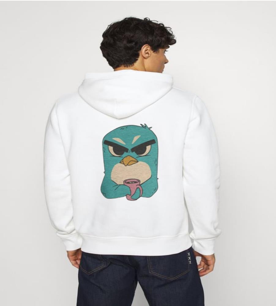 Angry penguin cartoon design on a Hoodie, featuring a grumpy penguin ...