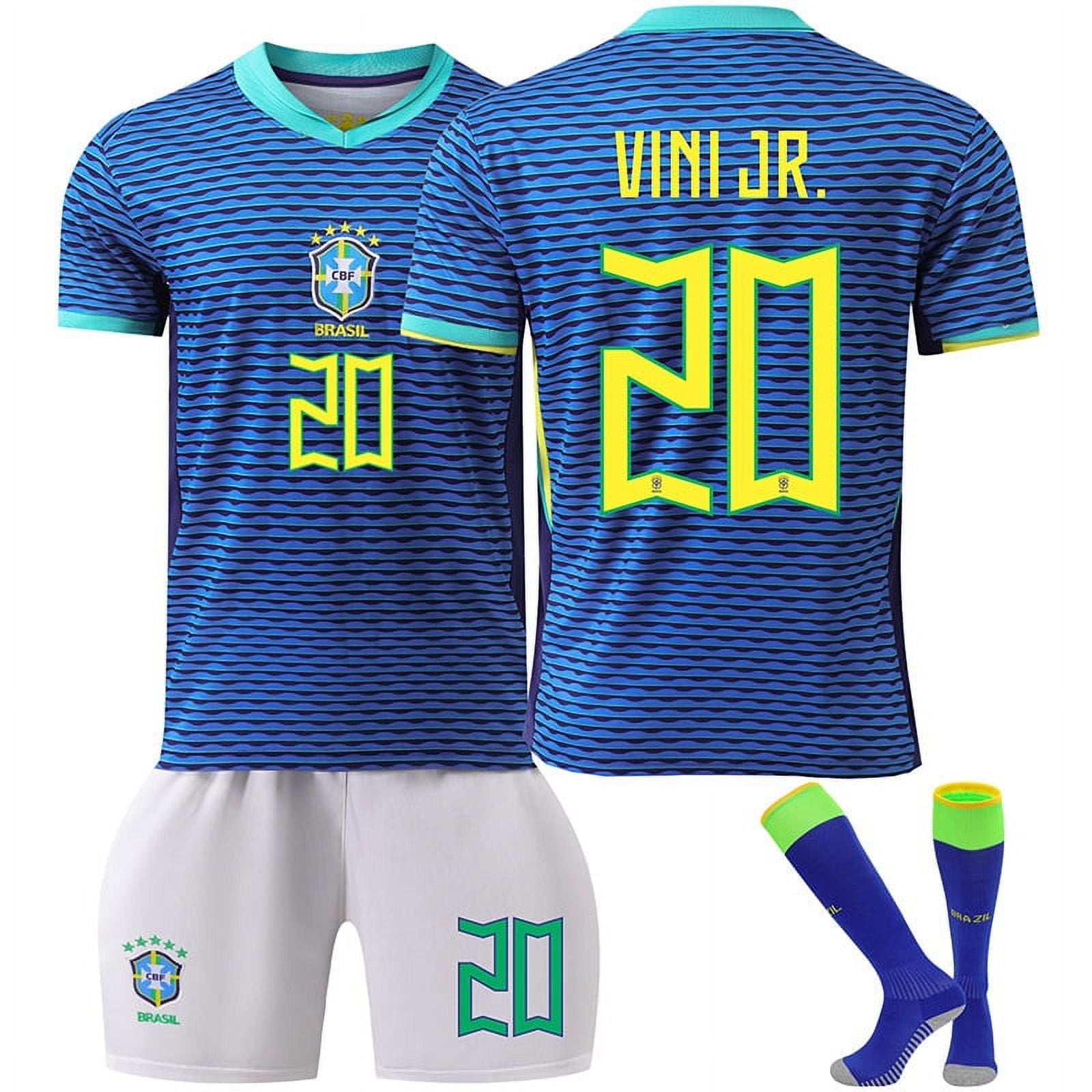 Angsen Mens/Kids 2024-2025 Soccer Game Brazil Soccer #10 Neymar jr ...