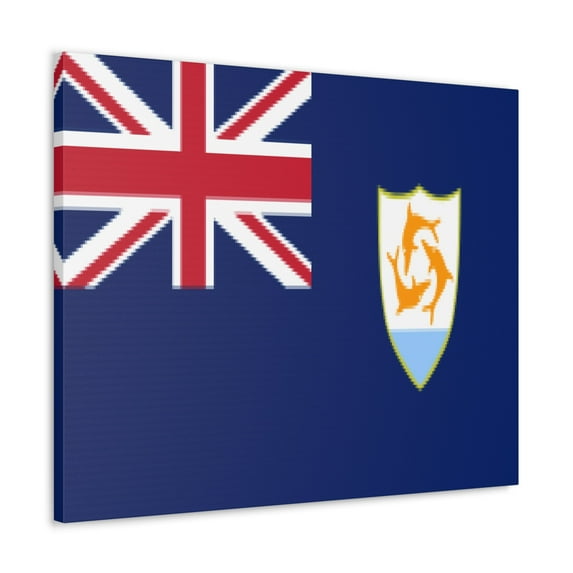 Anguilla Country Flag Canvas Vibrant Wall Art Unframed Home Decor ...