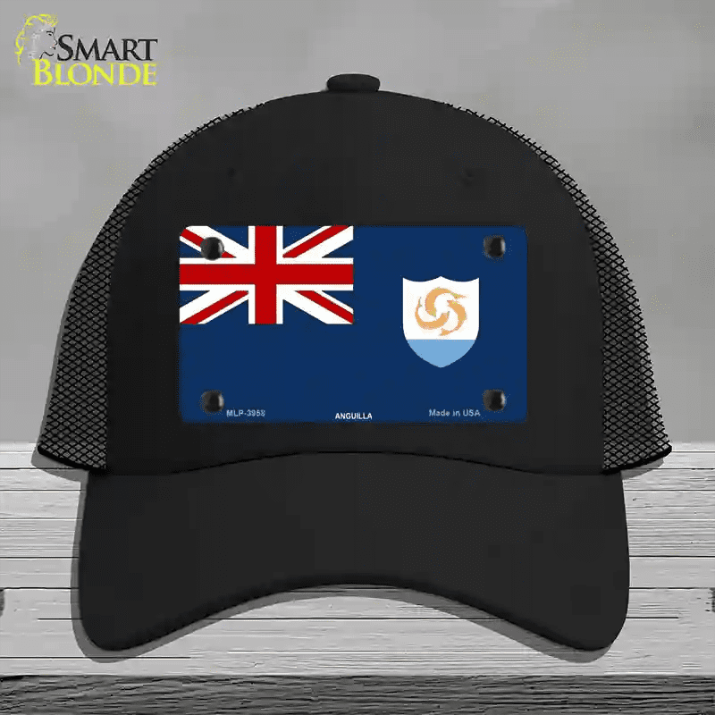 Anguilla Flag Novelty License Plate Hat Mesh Black - Walmart.com