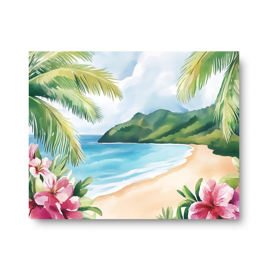 Anguilla Print, Caribbean Island Beach Seascape Art, Tropical Coastal ...