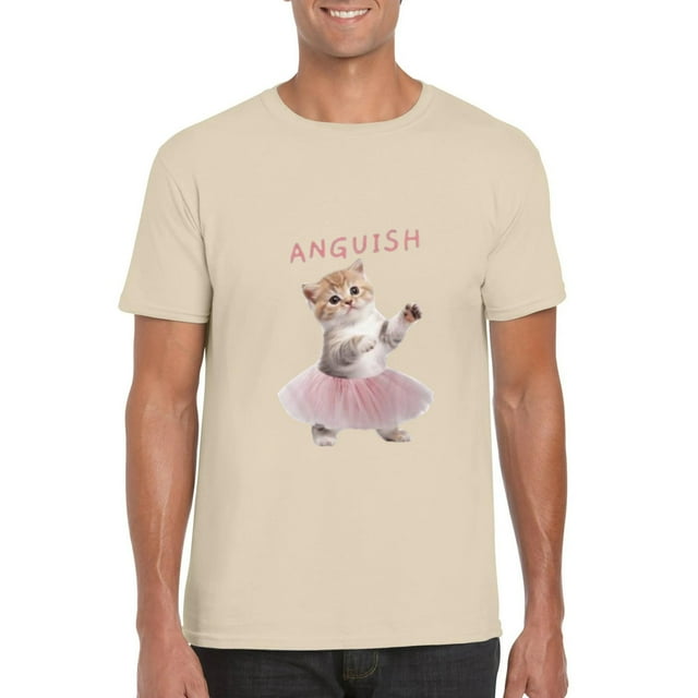 Anguish Cat Funny Meme Sad Depressed Kitty Crying Humor T-Shirt, for ...