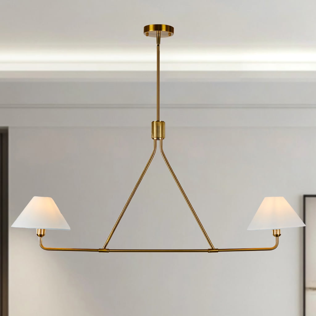 Angular Minimalist Elegance Architectural 2-Light Tapered Pendant,light ...