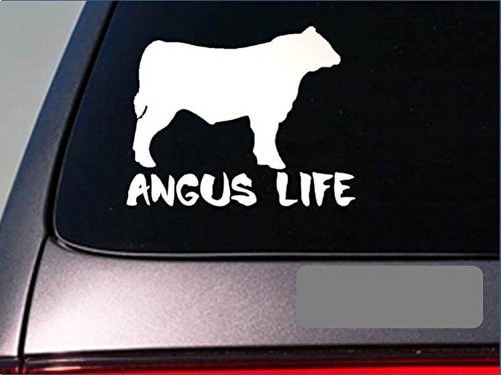 Angus Life *E240* sticker decal cattle black texas beef hamburger stock ...