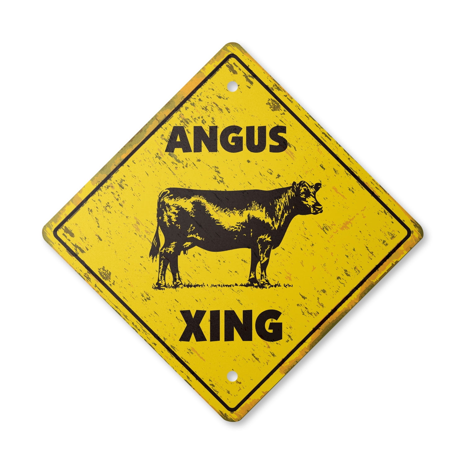 Angus Vintage Crossing Sign Zone Xing | Indoor/Outdoor Plastic | 17 ...