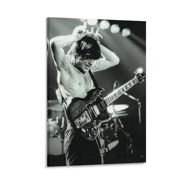 Angus Young Canvas Poster Canvas Poster Wall Art Picture Prints Hanging ...