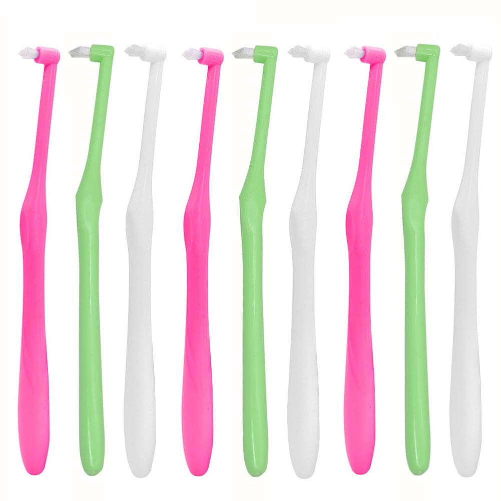 Angzhili 9 Pieces Interspace STF9 Toothbrush,End Tuft Orthodontic ...