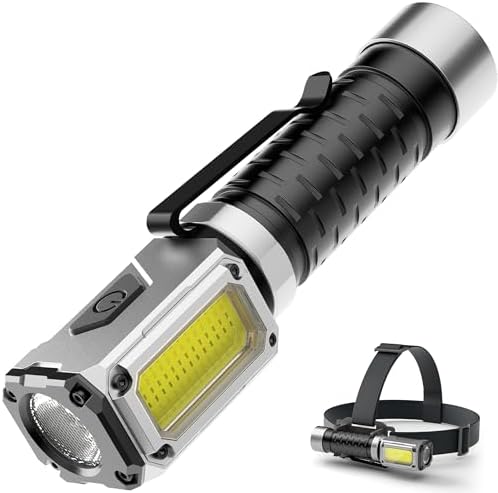 Anhay Flashlight Rechargeable 2000LM EDC Flashlight with Red Green ...