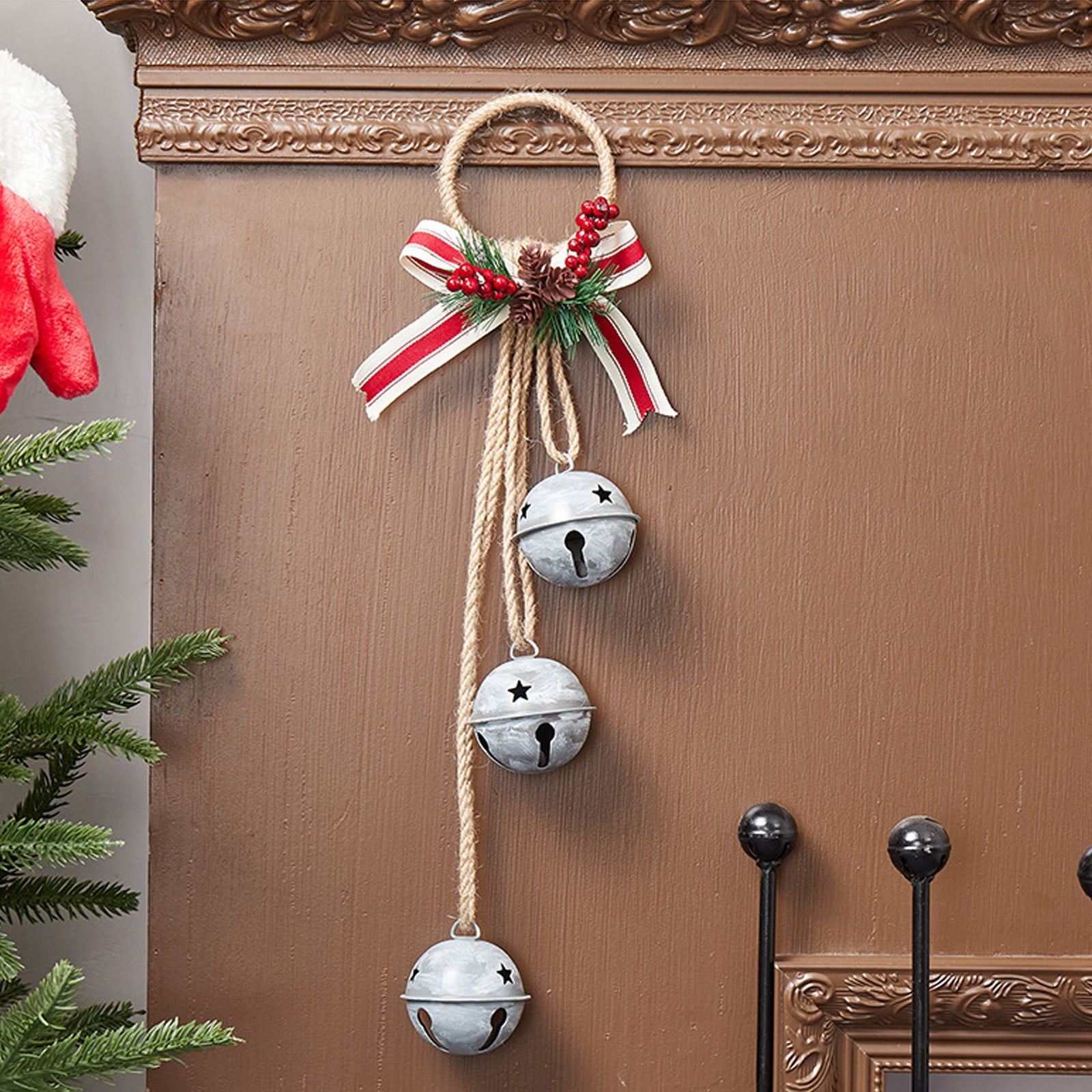 Anhility Christmas Bells Hanging Decorations, Vintage Rustic Jingle ...