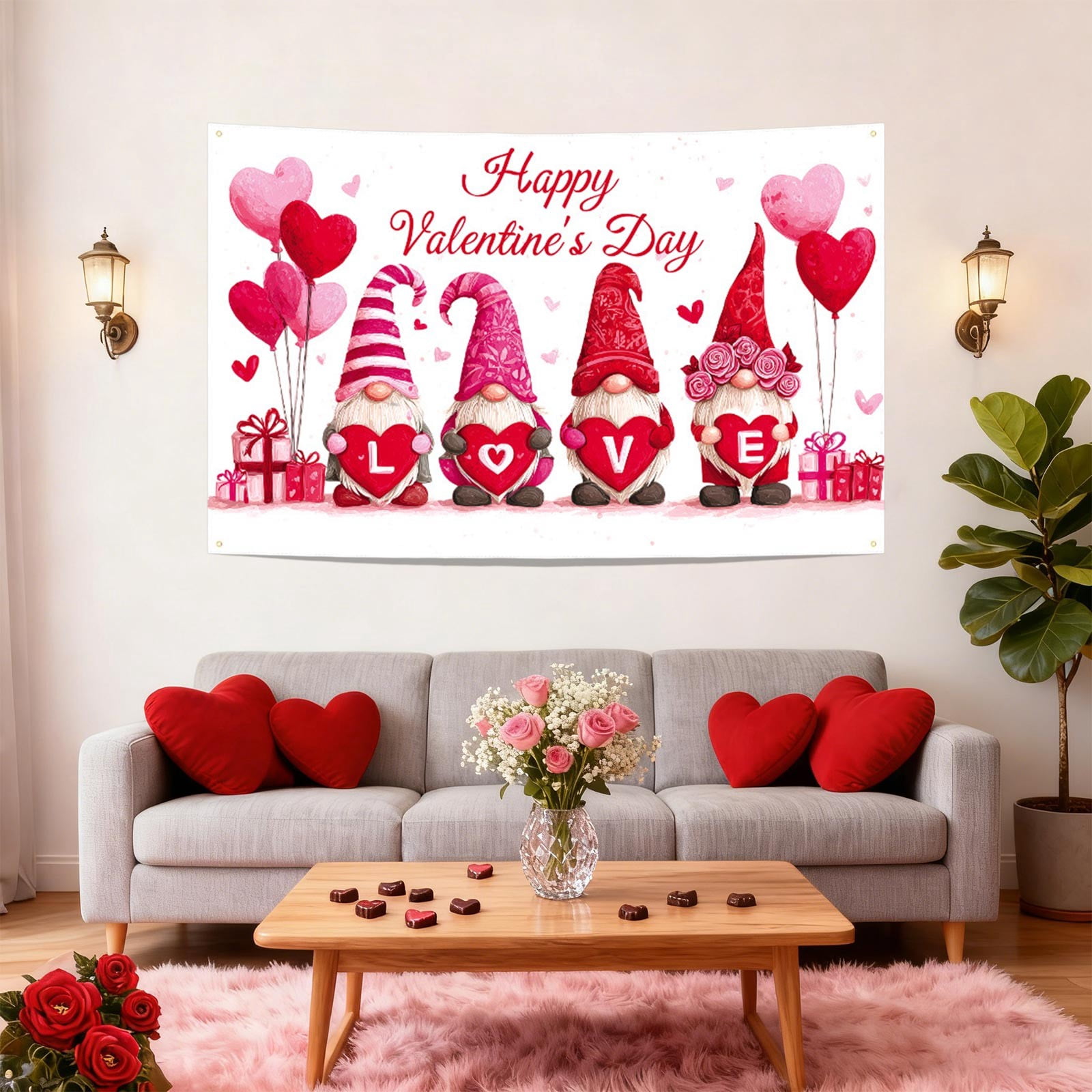Anhility Valentine's Day Tapestry Wall Hanging Tapestries Tapestry for ...