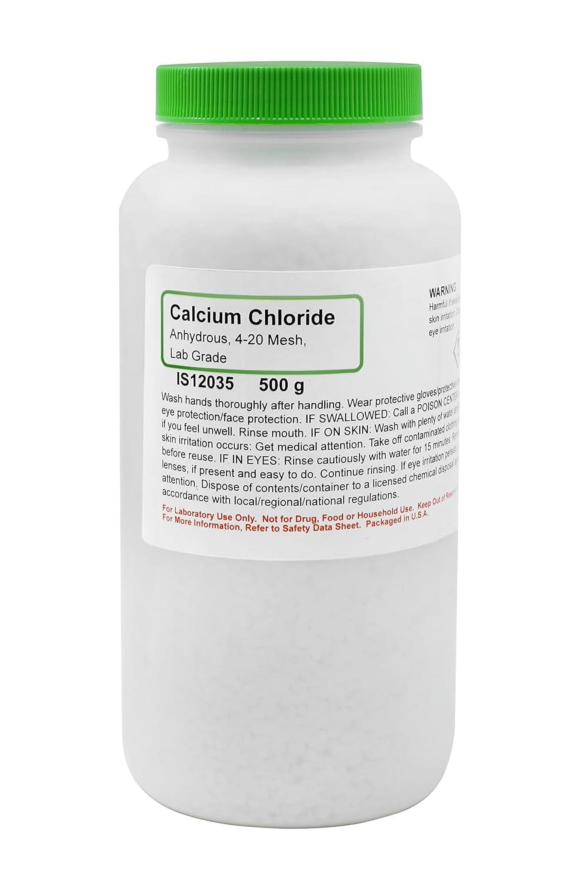 Anhydrous Calcium Chloride, 500g, Mesh - Laboratory-Grade - Calcium ...