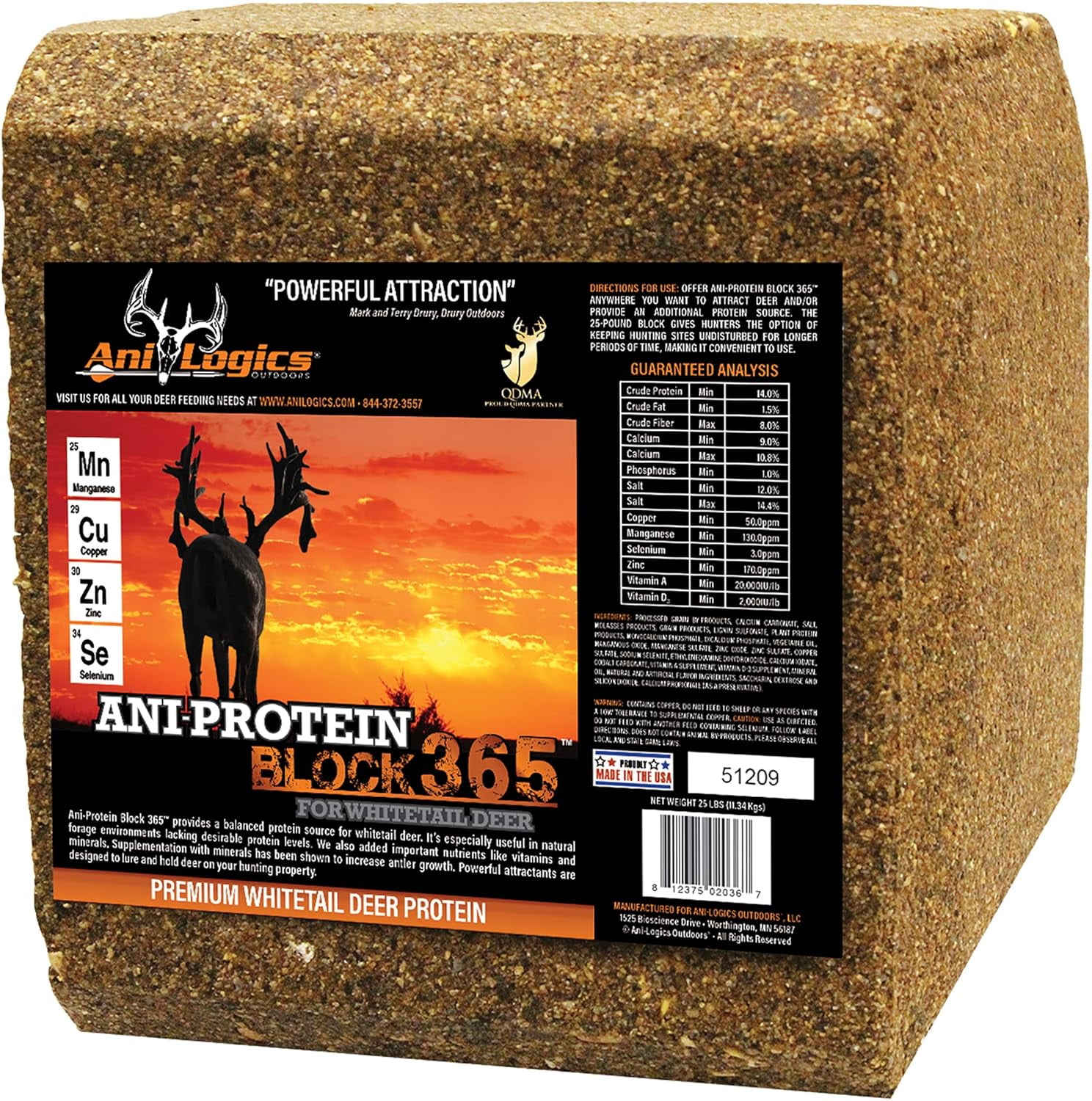 Ani-Logics Outdoors ANI-Protein Block 365 - Long-Lasting Deer Protein ...