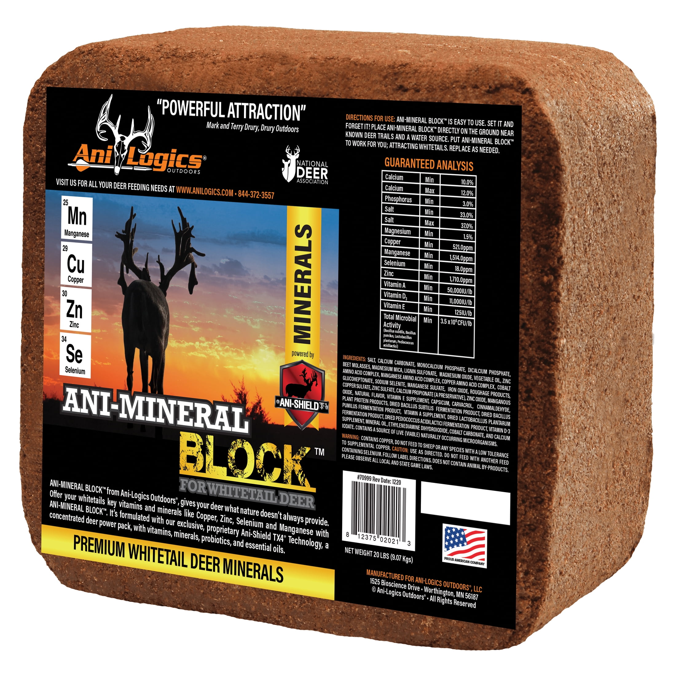 Ani-Logics Outdoors Ani-Mineral Block 20 Lb. Single - Walmart.com