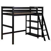 Coaster Millie 118" x 85.25" Wood Twin Workstation Loft Bed with Slide ...