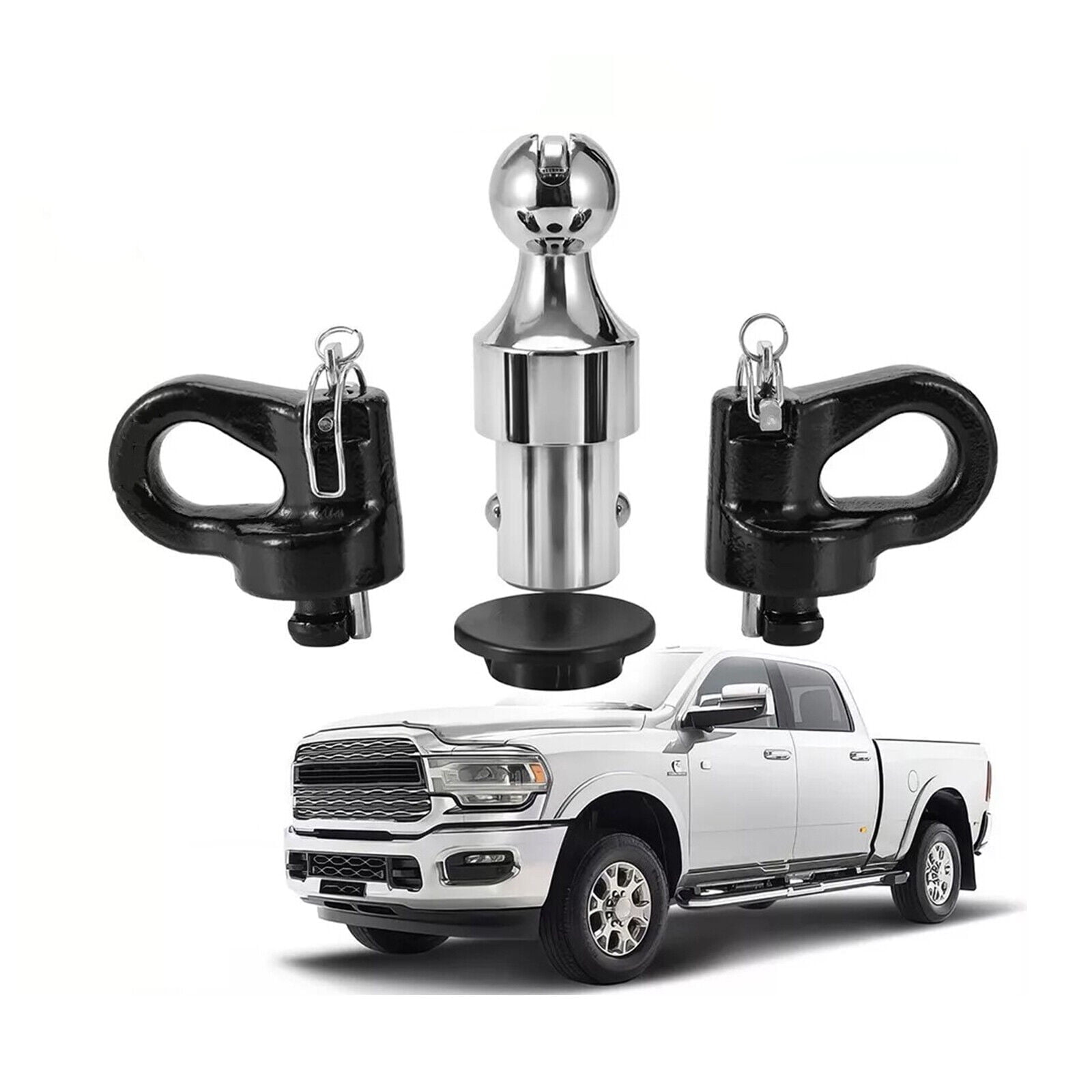 Aniceparthy 2-5/16" Gooseneck Ball & Safety Chain Anchor Kit 60638 Fit ...