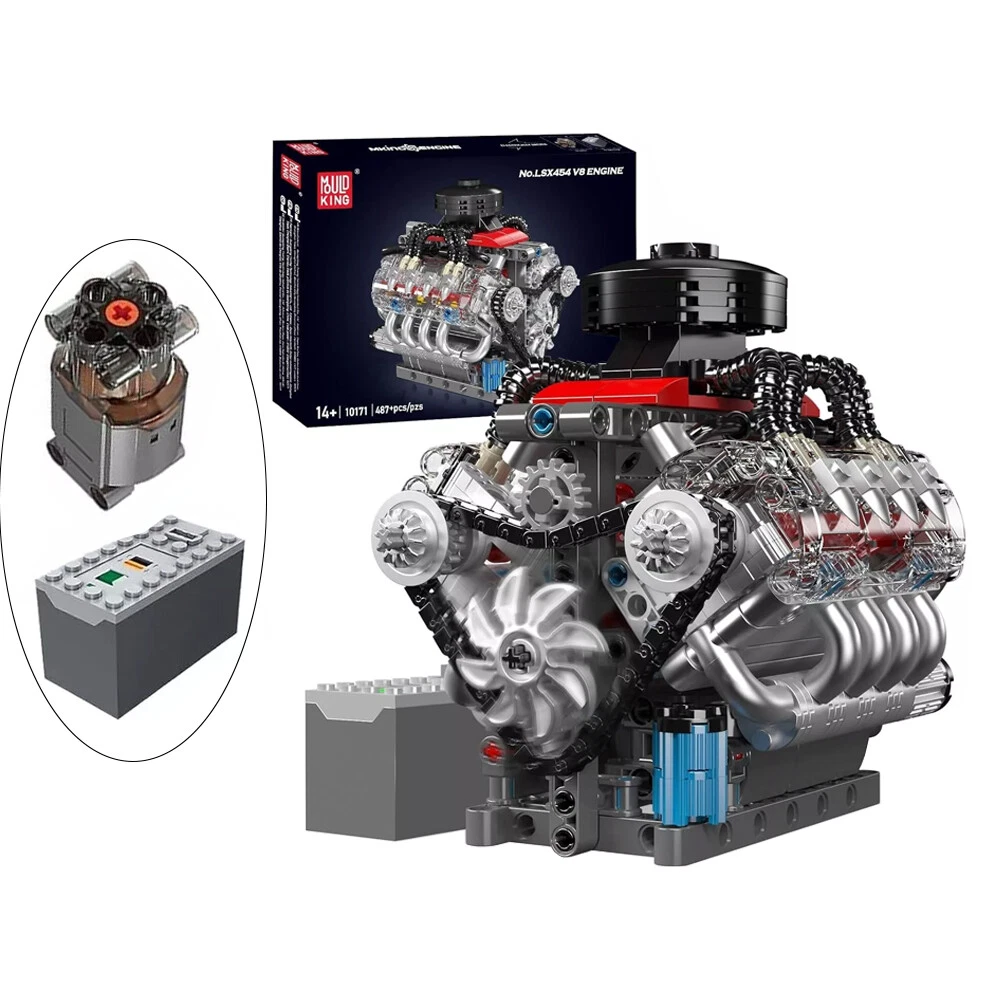 Aniceparthy New V8 Engine Model Kit 487 Pcs to Build Your Own Mini ...