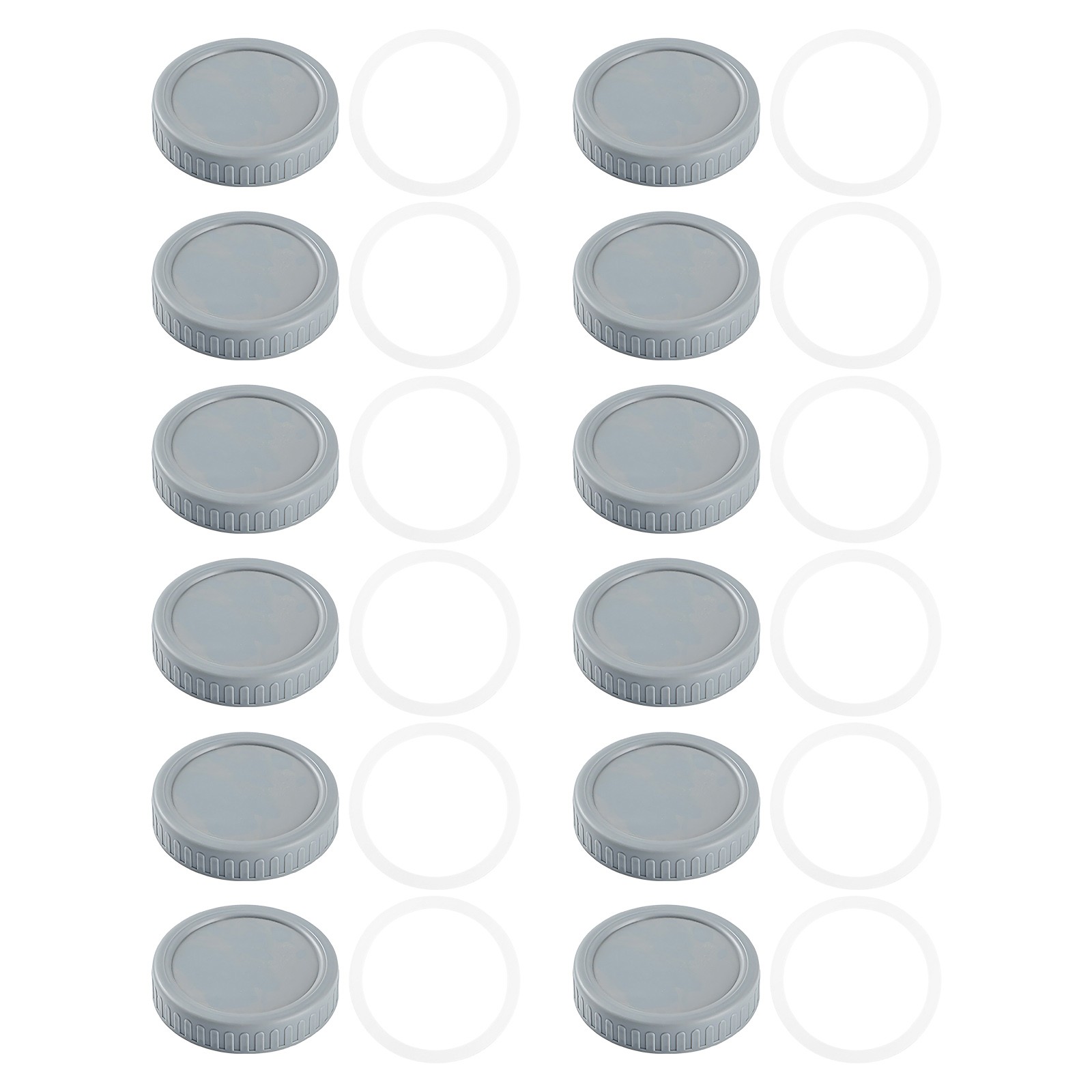Anid 12PCS Wide Mouth Mason Jar Lids With Leak-Proof Sealing Ring ...