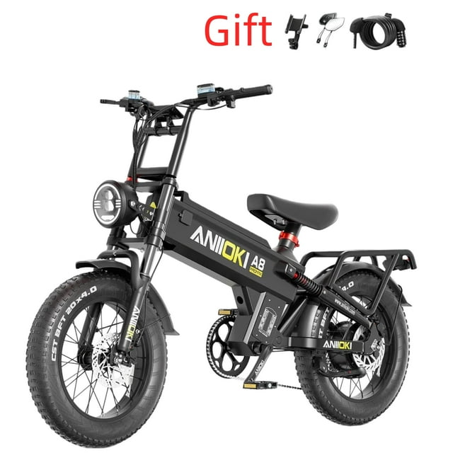 Aniioki A8 Pro Max Electric Bike for Adults, 1800W Peak, 52V 70Ah ...