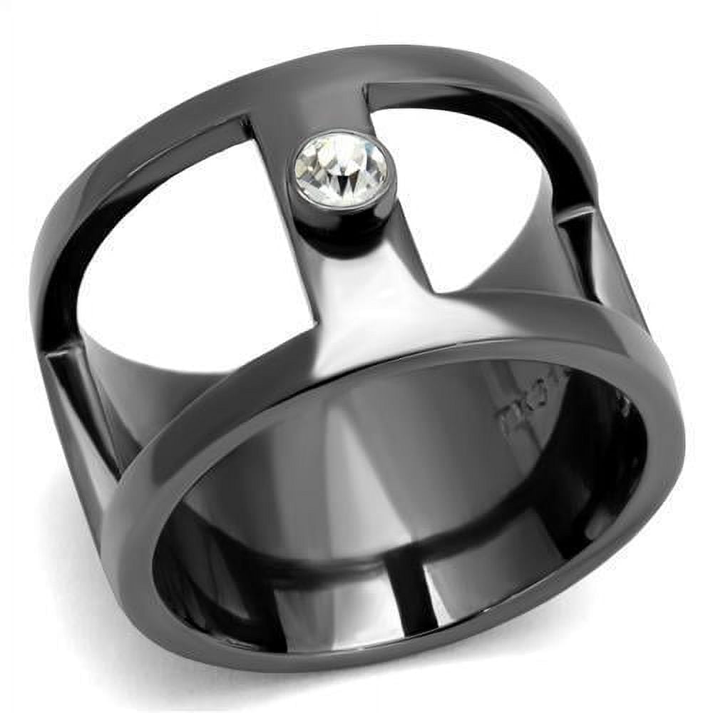 Anillo Color Negro Para Hombres de Acero Inoxidable Cuadrado con ...