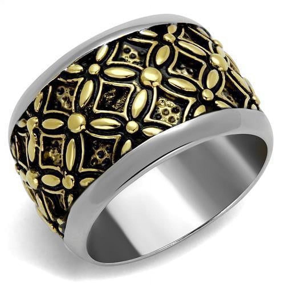 Anillo Color Oro Para Hombres de Acero Inoxidable Cruzes con Negro ...