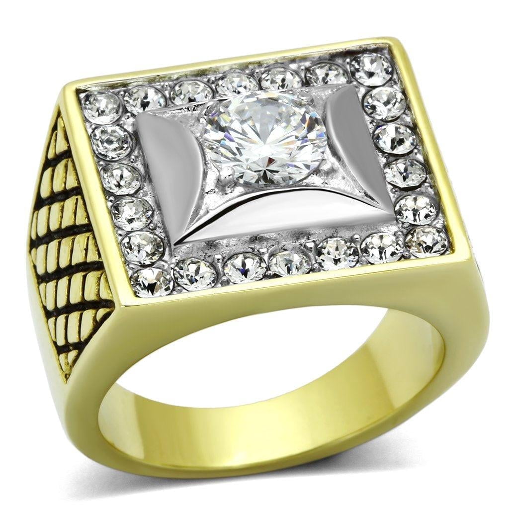 Anillo Color Oro Para Hombres de Acero Inoxidable Italiano Vicenza ...