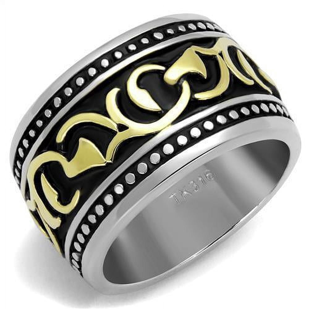 Anillo Color Oro Para Hombres de Acero Inoxidable Patrones - Walmart.com