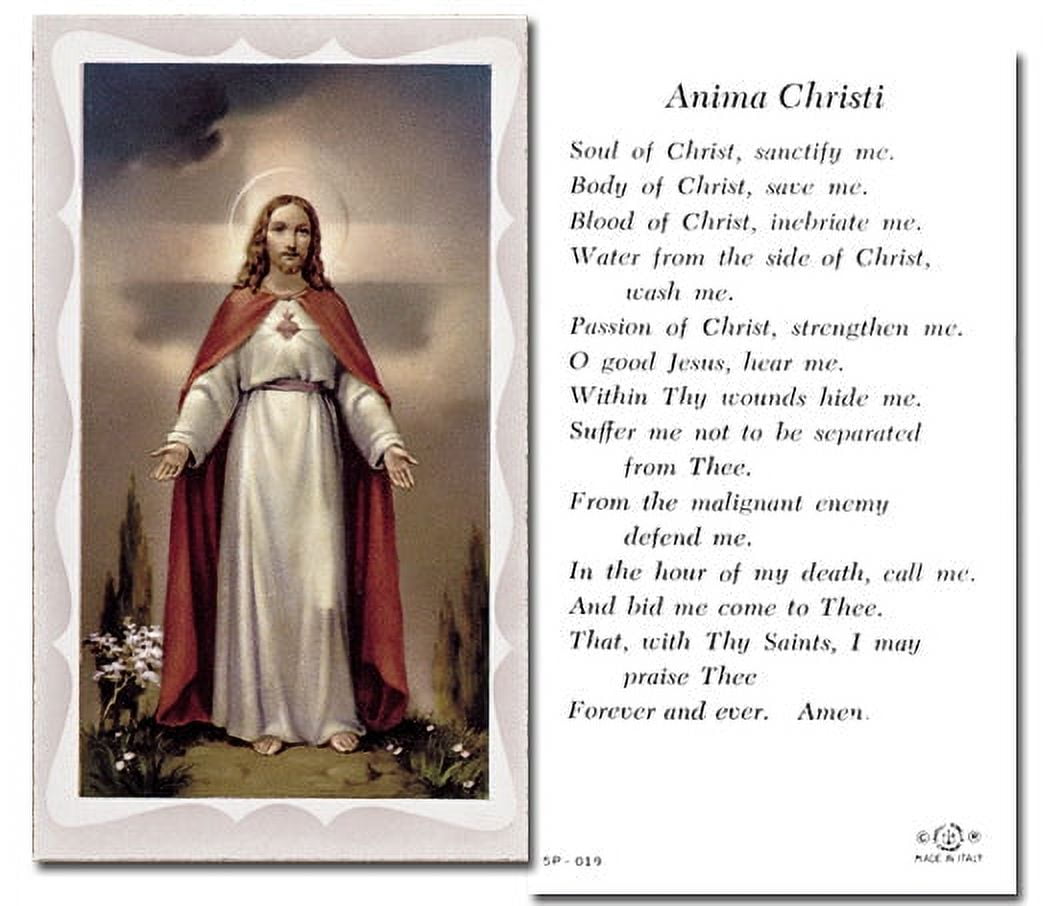Anima Christi Catholic Prayer Holy Card with Prayer on Back, Pack of ...