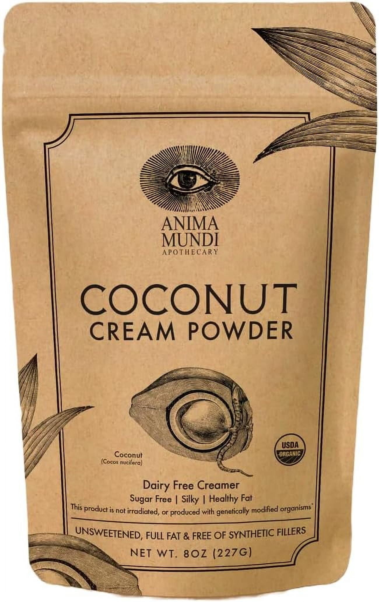 Anima Mundi Coconut Cream Powder - Organic Non-Dairy Coconut Creamer - Silky Dairy-Free Creamer ...