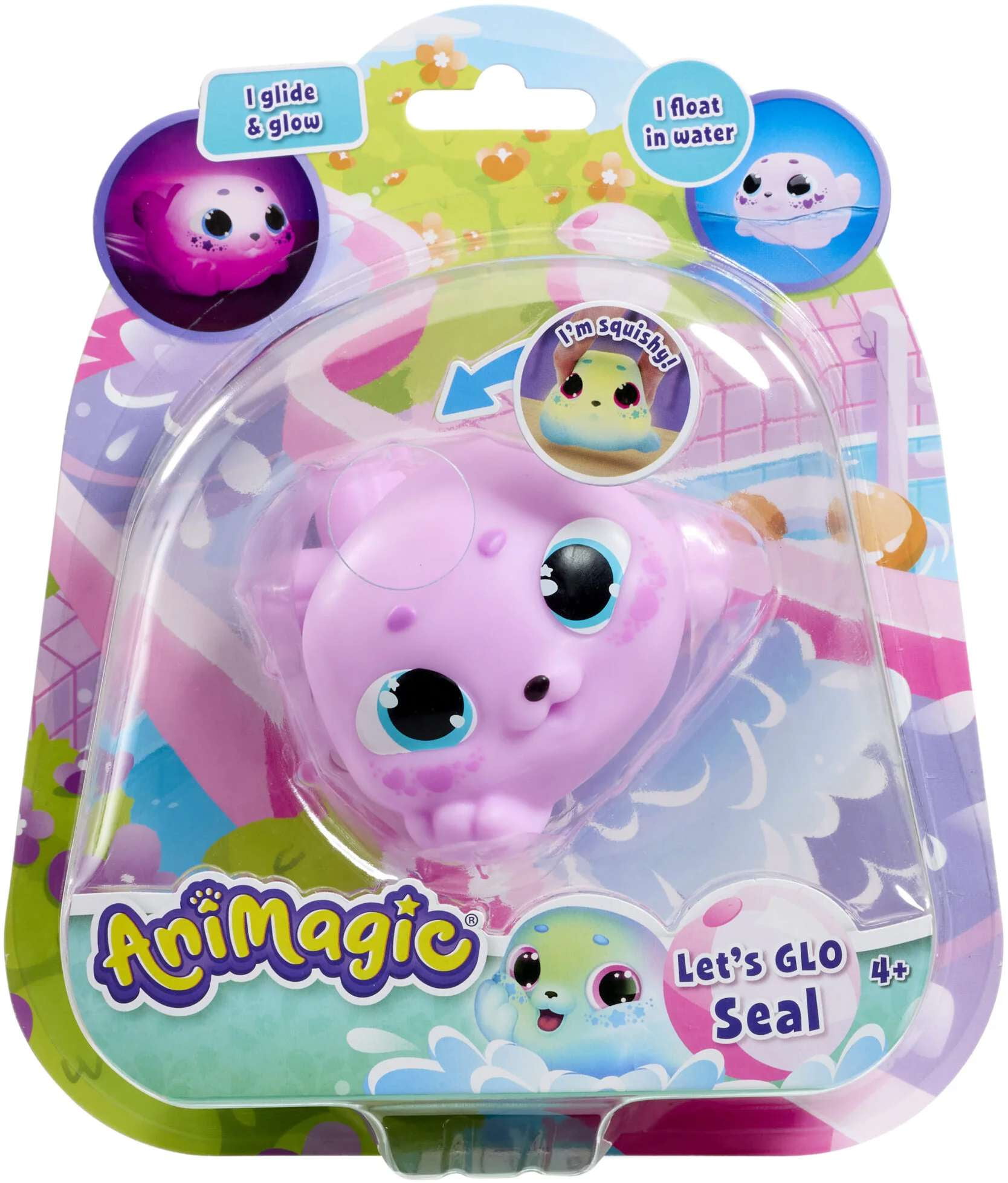 Animagic Let's Glo Seal PINK Figure [Floats & Glow's in Water ...