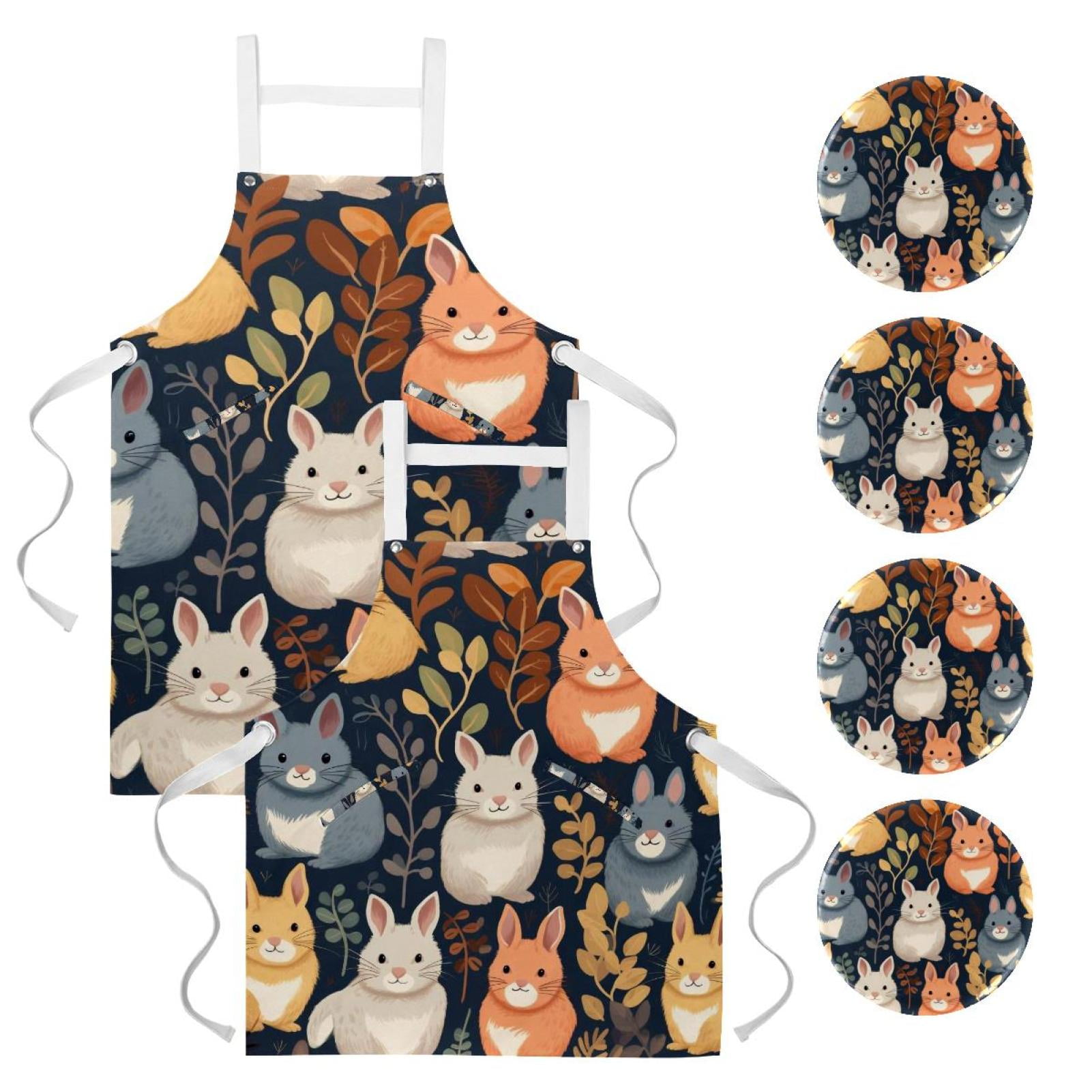 Animal 2 Pack Waterproof Apron Women with Pockets and Badge - Photo ...