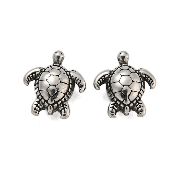 Animal 304 Stainless Steel Beads Silver Turtle 11x10x5.5mm Hole: 2mm ...